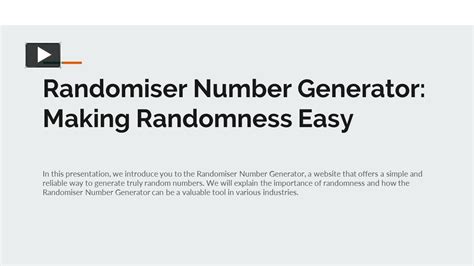 ppt generating random numbers powerpoint presentation free to