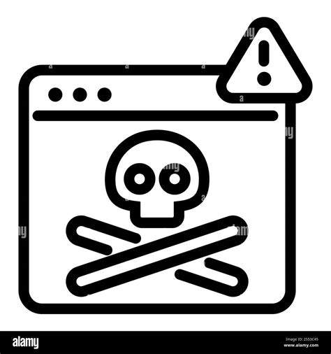 Virus Computer Danger Icon Outline Virus Computer Danger Vector Icon For Web Design Isolated On