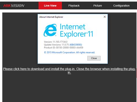 Hikvision Ie Plugin Not Working With Ie 11165171340 Ip Cam Talk