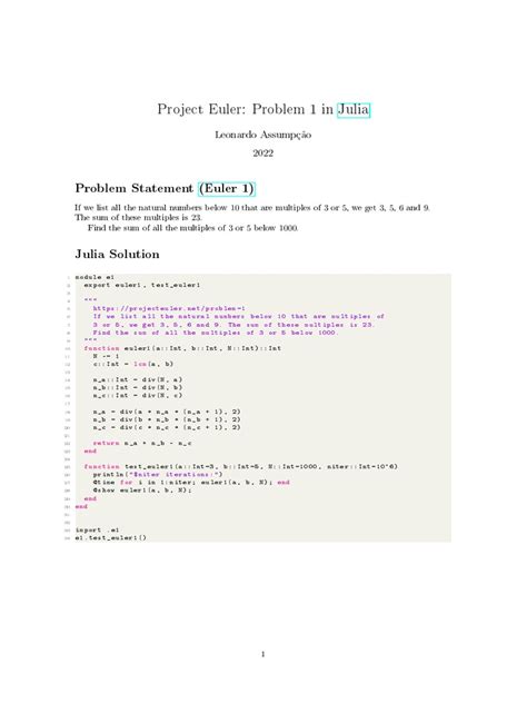 Summing The Multiples Of 3 And 5 Below 1000 Solving Project Euler