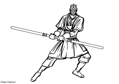 Darth Maul From Star Wars Coloring Page