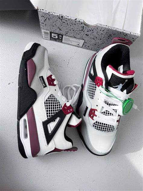 Nike Air Jordan 4 Retro Bordo Psg жіночі кросівки найк ейр джордан 4 шкіряні — ціна 1999 грн у