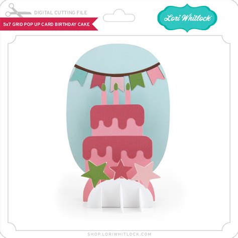 5x7 Grid Pop Up Card Birthday Bundle Lori Whitlocks Svg Shop
