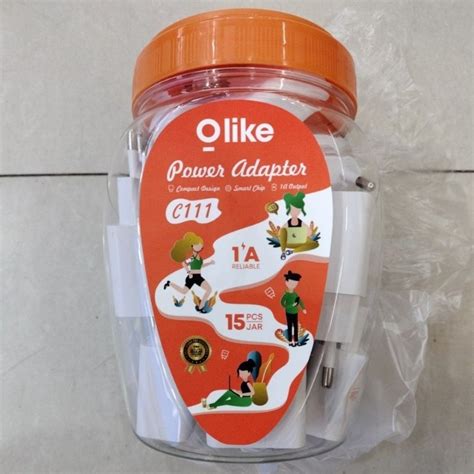 Jual Olike 1 Toples Isi 15 Pcs C111 Power Adaptor Kepala Casan Olike 1a Smart Chip Batok