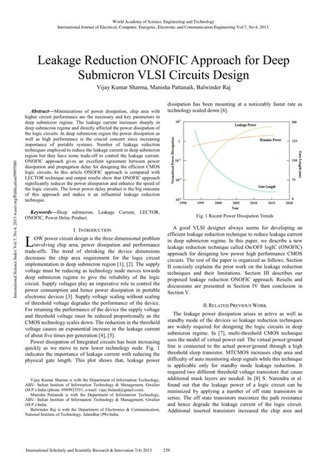 Pdf Leakage Reduction Onofic Approach For Deep Submicron Vlsi Circuits Design