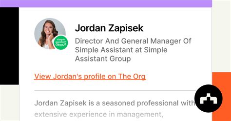 Jordan Zapisek Director And General Manager Of Simple Assistant At