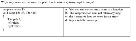 Solved In The Following Function Template What Must Be Chegg Com