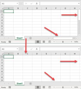 How To Hide Vertical And Horizontal Scroll Bars In Excel Automate Excel