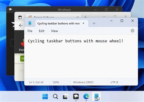 Windhawk Mod Cycle Taskbar Buttons With Mouse Wheel Ramen Software