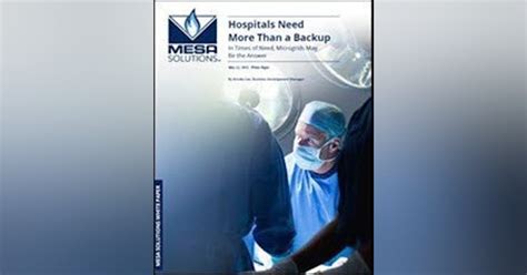 Hospitals Need Microgrids Not Just Backup Generators Microgrid Knowledge