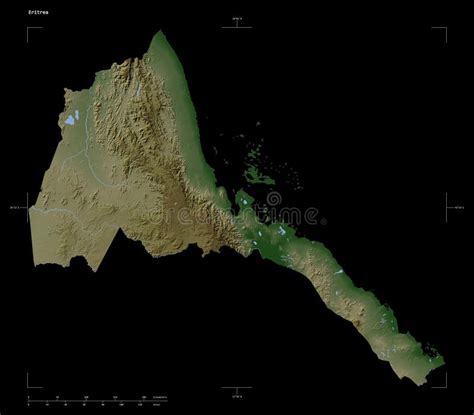 Eritrea Shape On Black Pale Stock Illustration Illustration Of Earth Atlas 301672677