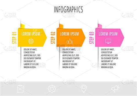 包含3个元素和箭头的信息图 包含3个元素和箭头的信息图