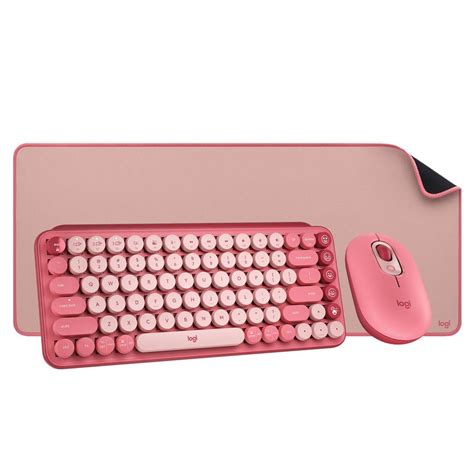 Kit Teclado Mouse E Mousepad Teclado Mecanico Logitech Pop Keys Wireless Heartbreaker