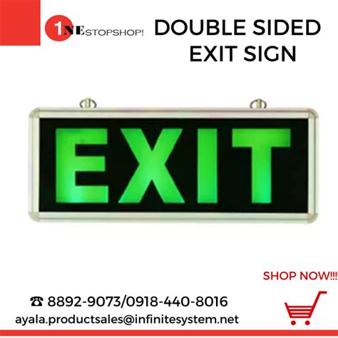 DOUBLE SIDED EXIT SIGN FIRE EXIT SIGN LED SIGN Lazada PH