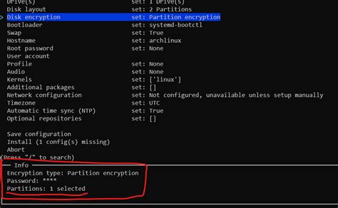 Encryption Partition Not Loaded From Config Issue Archlinux Archinstall