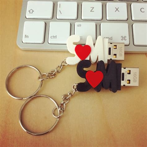 Usb Flash Drive With Initials For Couples Layerica