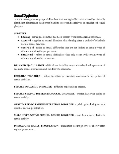Abpsych ABSPSYCH Sexua Dsfunctio Are A Heterogeneous Group Of Disorders That Are Typically