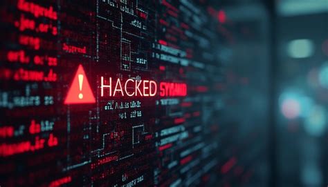 System Hacked Warning Alert Due To Hacker Attack Premium Ai Generated