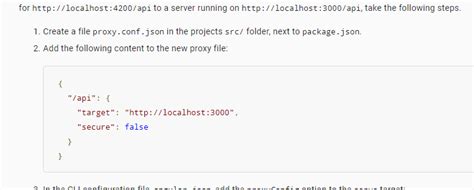 Build Guide Could Be More Clear About Where To Create Proxy Conf Json Issue Angular