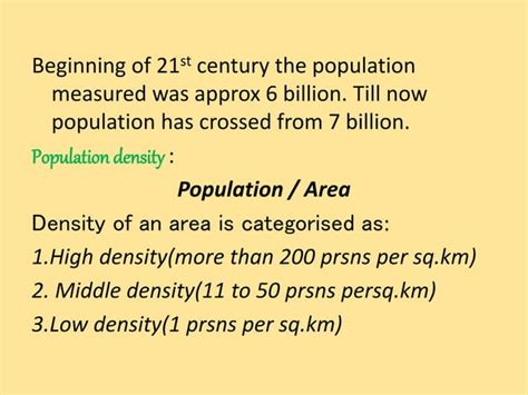 Population Distribution Density And Growth Pptx Geography Science