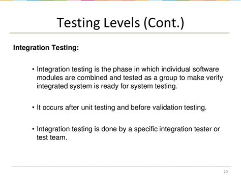 software testing methods levels and types