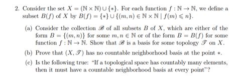 2 Consider The Set X NN For Each Function Chegg Com