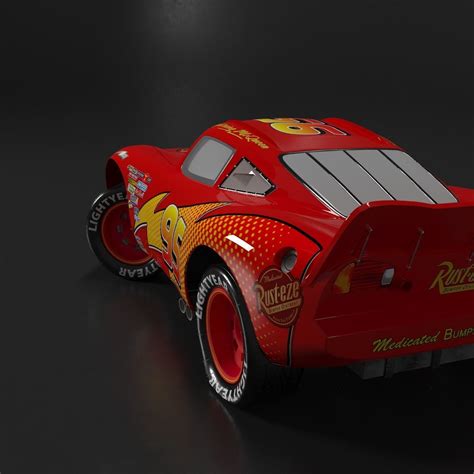 Lightning Mcqueen 3d Rigging 3d Model Animated Rigged Cgtrader