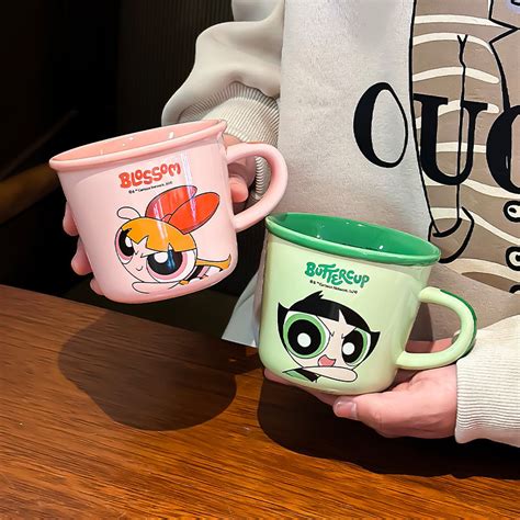 The Powerpuff Girls Co Branded Ceramic Mug Cute Cup Home Drinking Water