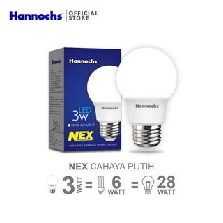 Jual Lampu Led Watt Hannochs Warna Putih Bohlam Lampu Terang Led Hannochs Hannocs Waat