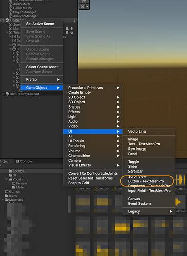 how to reference tmpro button unity engine unity discussions