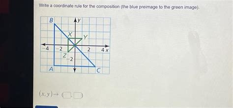 Solved Write A Coordinate Rule For The Composition The Blue