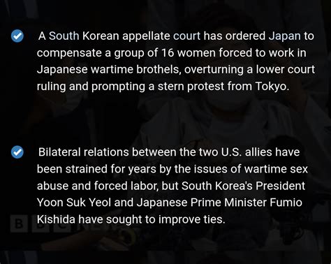 S Korean Court Orders Japan To Compensate Former Comfort Women R