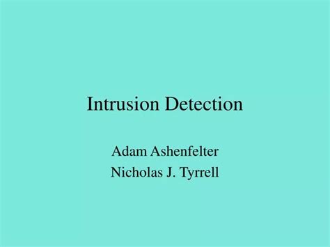 PPT Intrusion Detection PowerPoint Presentation Free Download ID