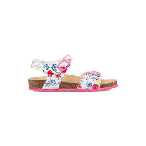 Sandali Bianchi Da Bambina Con Stampa Floreale Settenote— Pittarosso