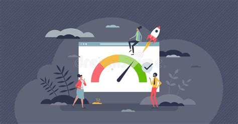 Data Analytics Jobs As Information Research Or Processing Tiny Person Concept Stock Illustration