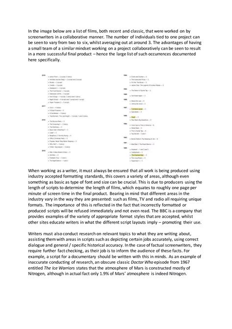 task 1 evaluate scriptwriters pdf