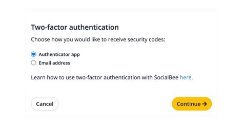 how do i enable two factor authentication socialbee help documentation
