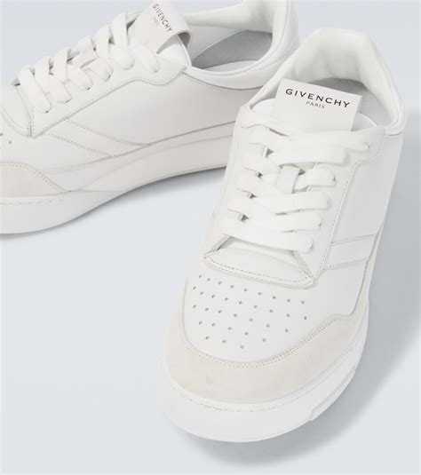 Givenchy White Calf Leather Bos Taurus Low Top Sneakers In Multi Modesens