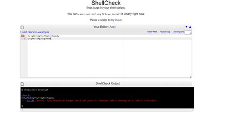 Shellcheck Startup Stash