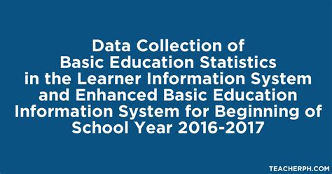 Data Collection Of Basic Education Statistics In The Lis And Ebeis