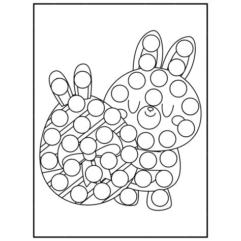 아이들을 위한 부활절 도트 마커 색칠 공부 페이지 프리미엄 벡터