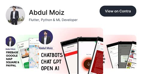 abdul moiz on contra flutter python and ml developer