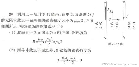 大学物理·第7章恒定磁场 无限长载流圆柱面的磁场分布 csdn博客