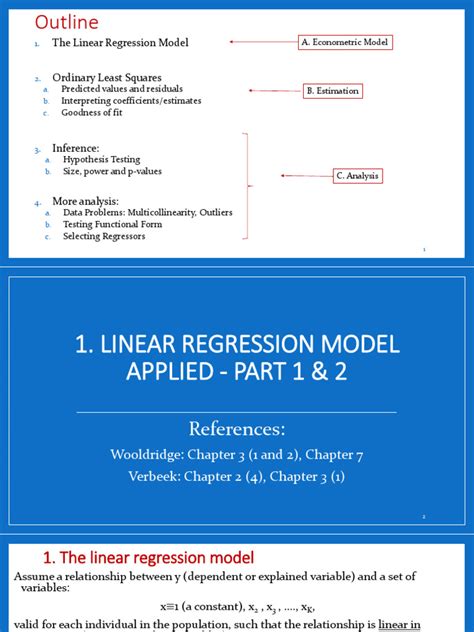 1 Linear Regression Model Appliedpart 1and2 Pdf Regression