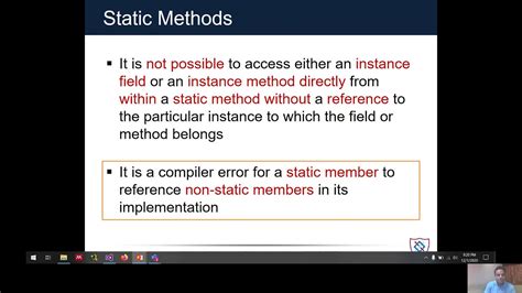 oop lecture 18 static methods constructors classes youtube