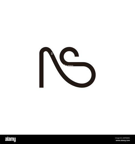 Letter Ns Linked Loop Linear Geometric Logo Vector Stock Vector Image Art Alamy