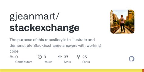 GitHub Gjeanmart Stackexchange The Purpose Of This Repository Is To Illustrate And