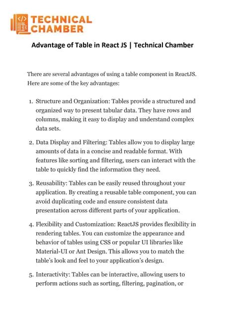 Advantage Of Table In React Jspdf