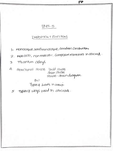Eoa Unit V Notes Pdf Deformation Engineering Youngs Modulus