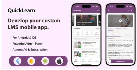 QuickLearn: Flutter LMS Mobile App with Firebase Backend